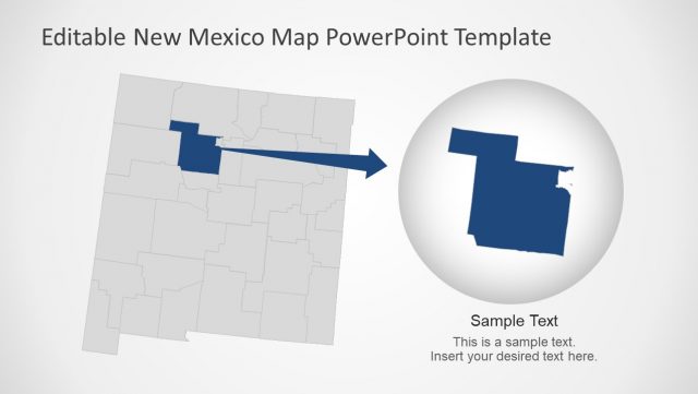 Zoom Style PowerPoint Map of New Mexico - SlideModel