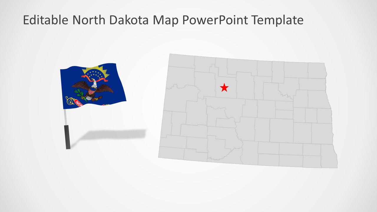 North Dakota US State PowerPoint Map - SlideModel