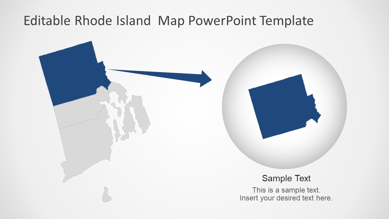 Rhode Island US State PowerPoint Map - SlideModel