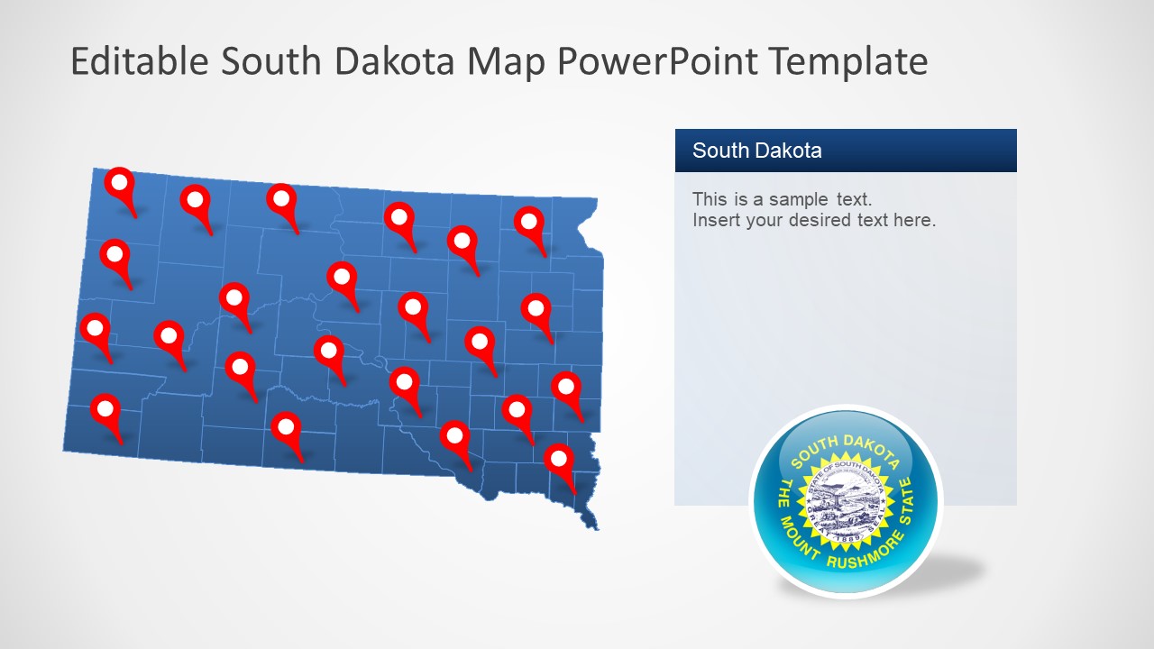 South Dakota US State PowerPoint Map - SlideModel