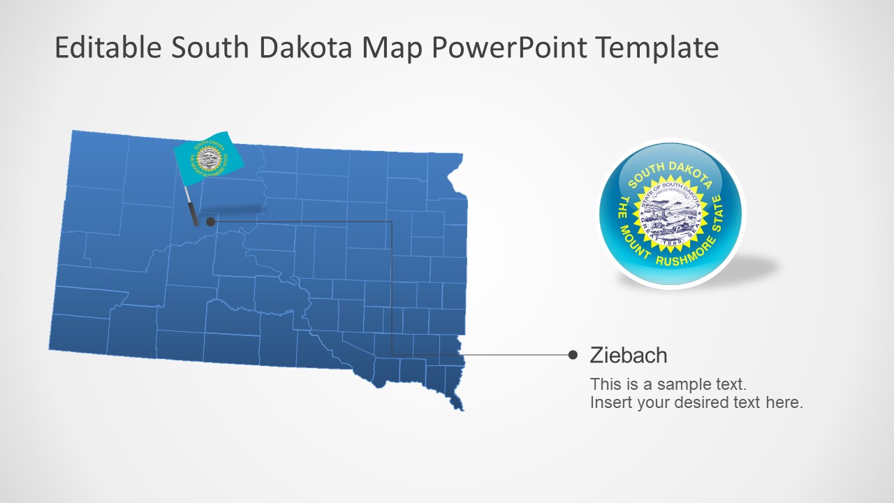 South Dakota US State PowerPoint Map - SlideModel