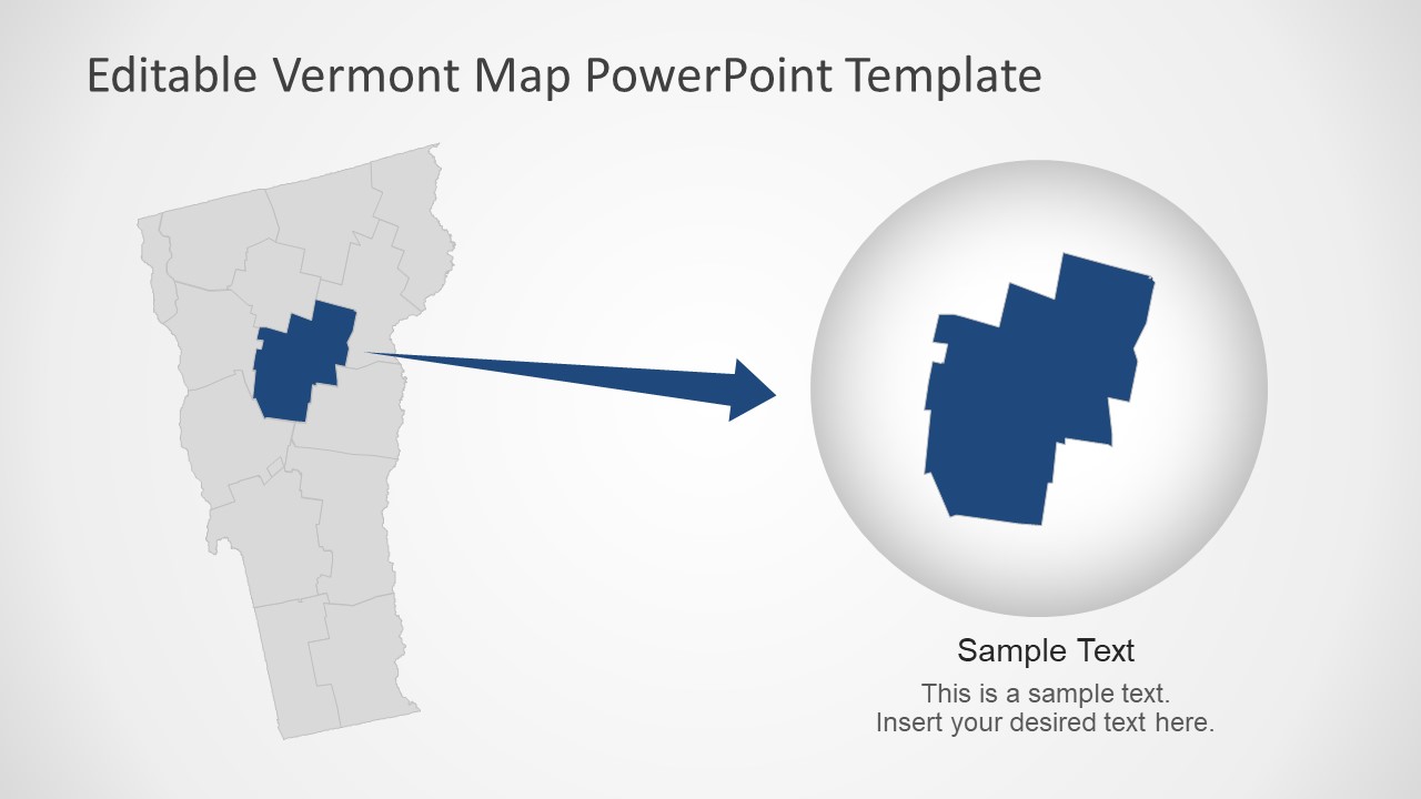 Vermont US State PowerPoint Map - SlideModel
