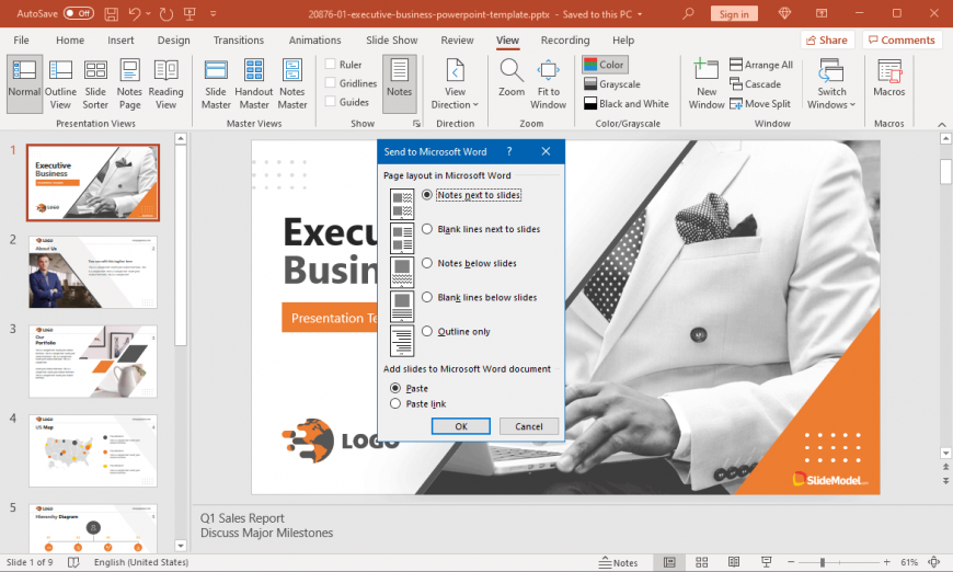 15 select notes to export powerpoint speaker notes SlideModel