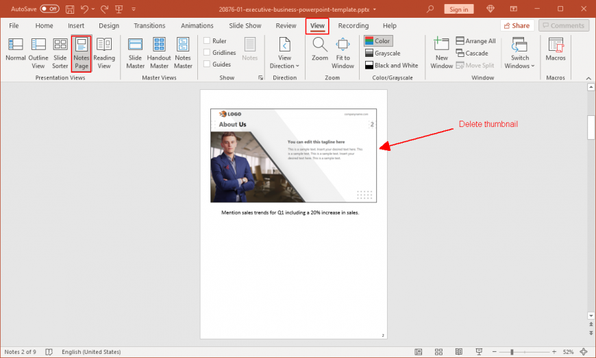 18 print notes pages powerpoint without thumbnail SlideModel