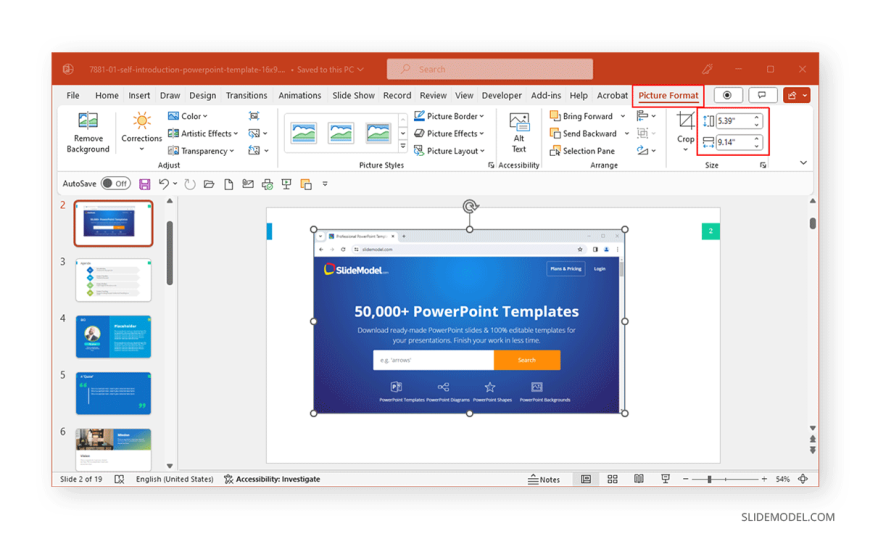 20-resize-screenshot-by-measurements-powerpoint - SlideModel