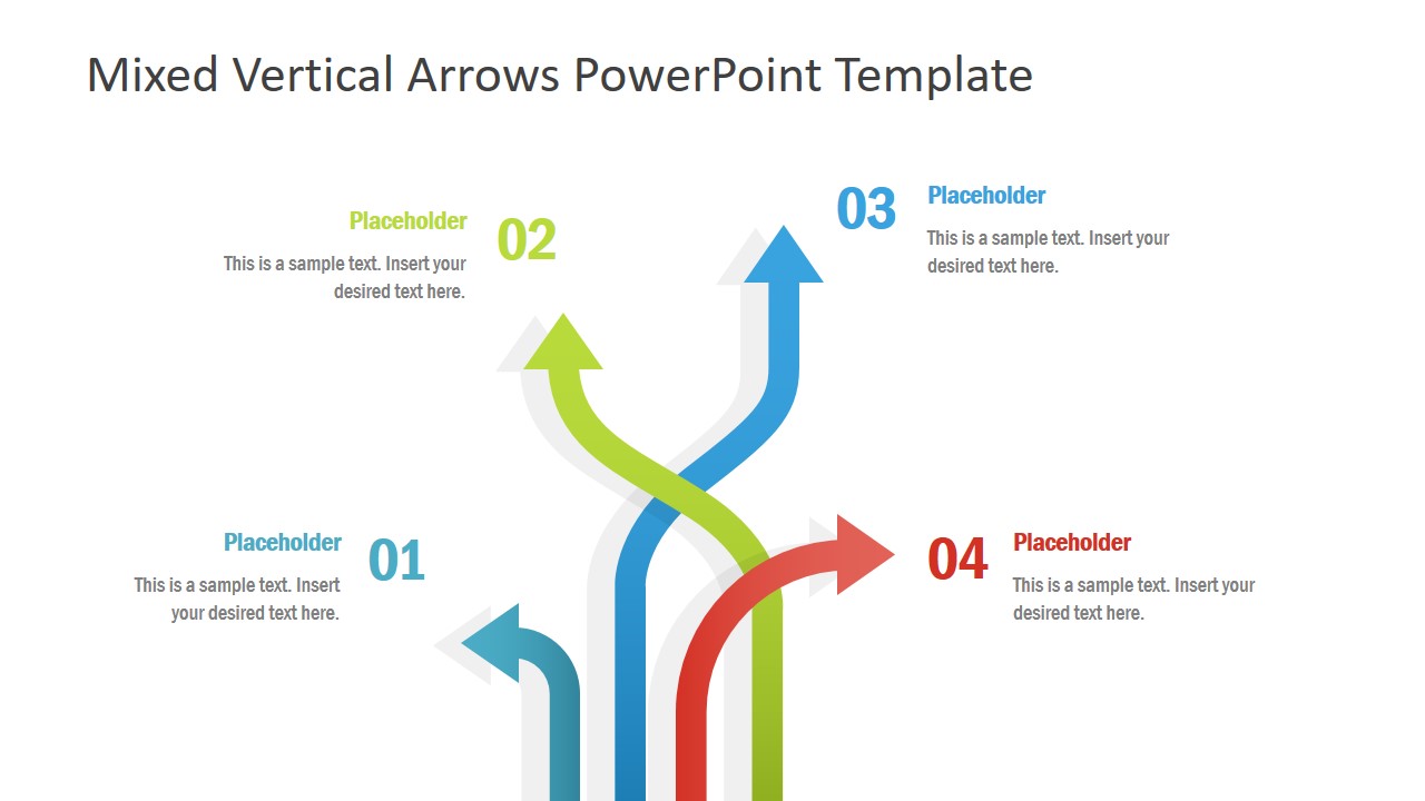 Mixed Vertical Arrows PowerPoint Template - SlideModel