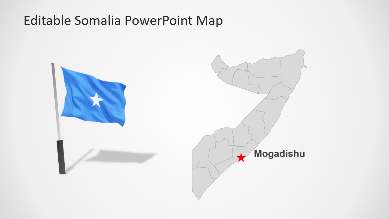 Editable Map of Somalia - SlideModel