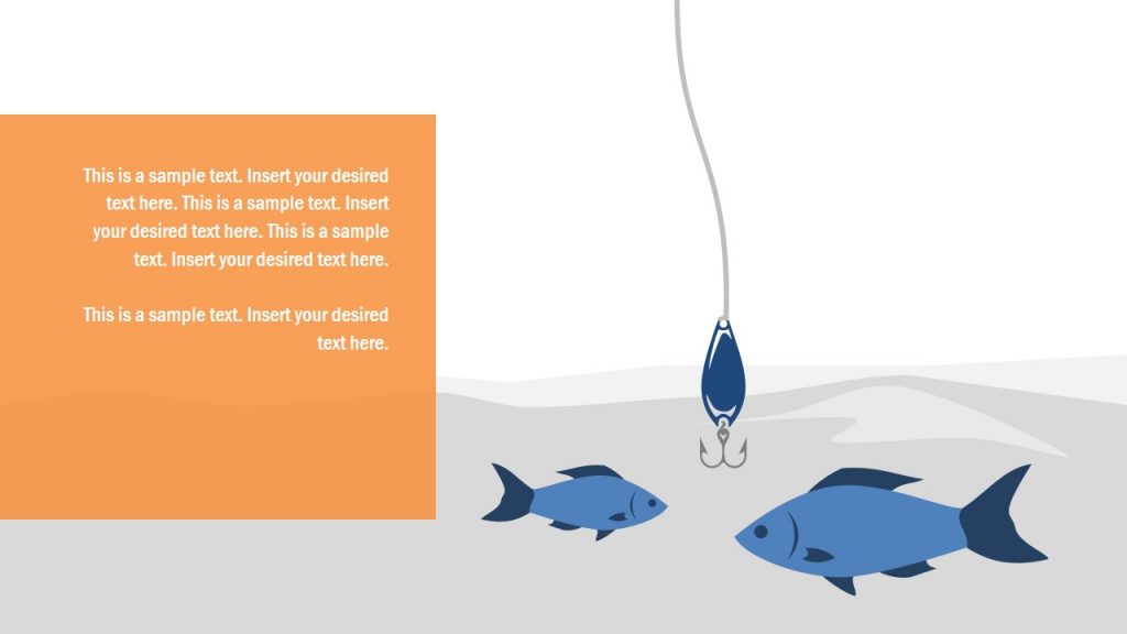 Fishing Illustration PowerPoint Fish Bait - SlideModel