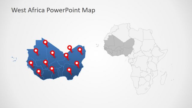 West Africa Map Template - SlideModel
