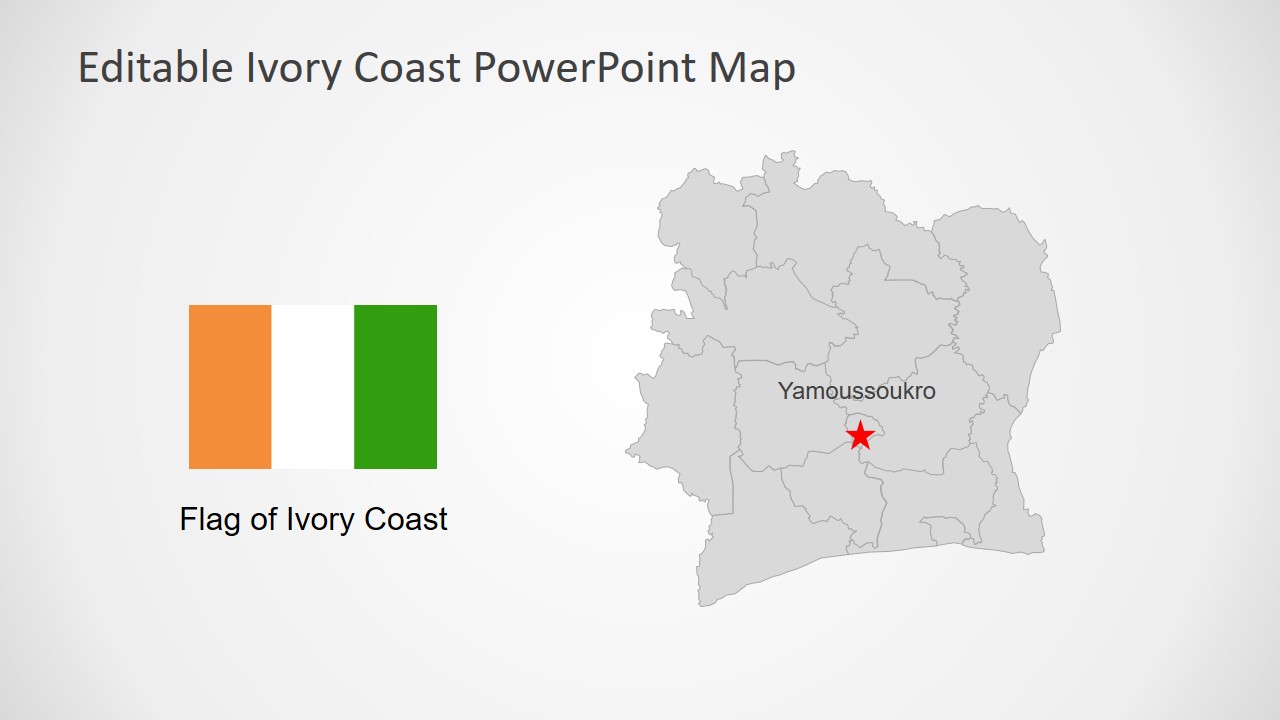 Cote d'Ivoire PowerPoint Map - SlideModel