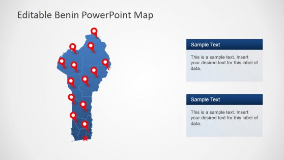 Editable Map of Benin Presentation - SlideModel