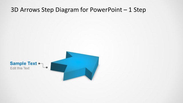 3D Arrows Step Diagram Design for PowerPoint with a Single Step ...