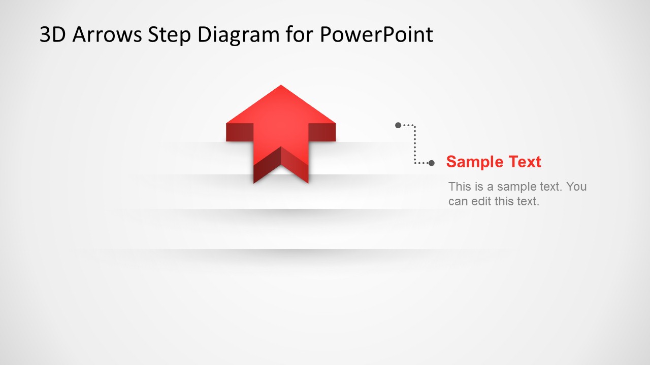3D Arrows Step Diagram Template for PowerPoint - SlideModel