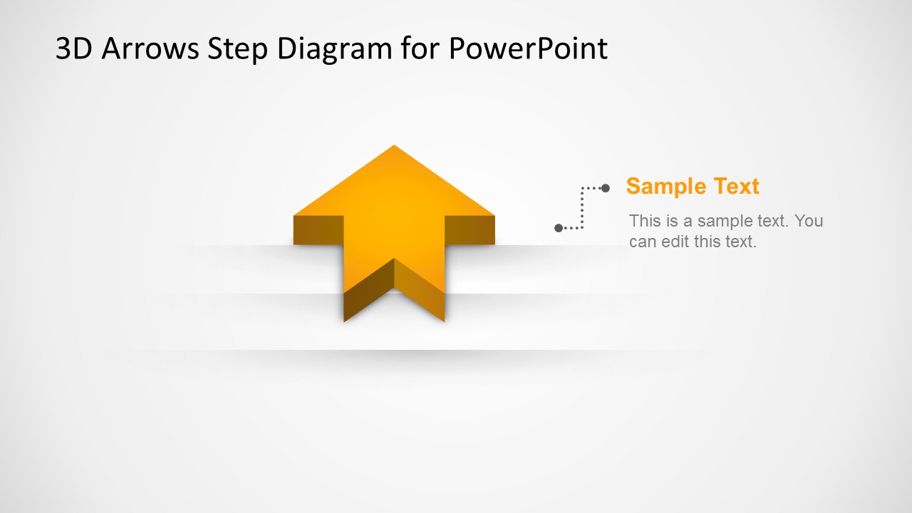 3D Arrows Step Diagram Template for PowerPoint - SlideModel