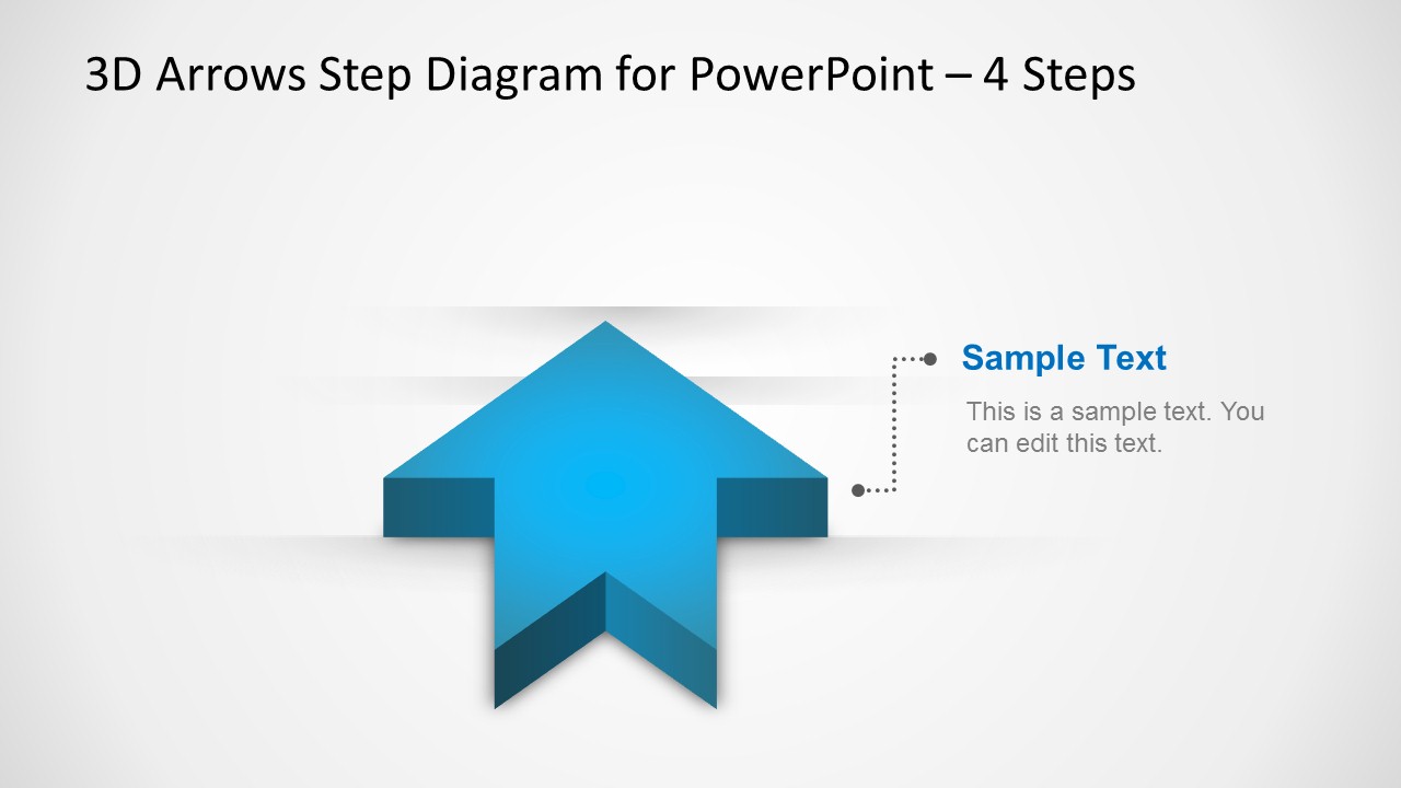 3D Arrows Step Diagram Template for PowerPoint - SlideModel