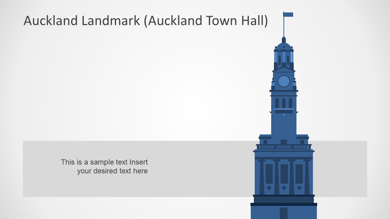 Auckland Town Hall Illustration Template - SlideModel