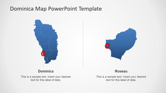 Zoom in Dominica Map PPT - SlideModel