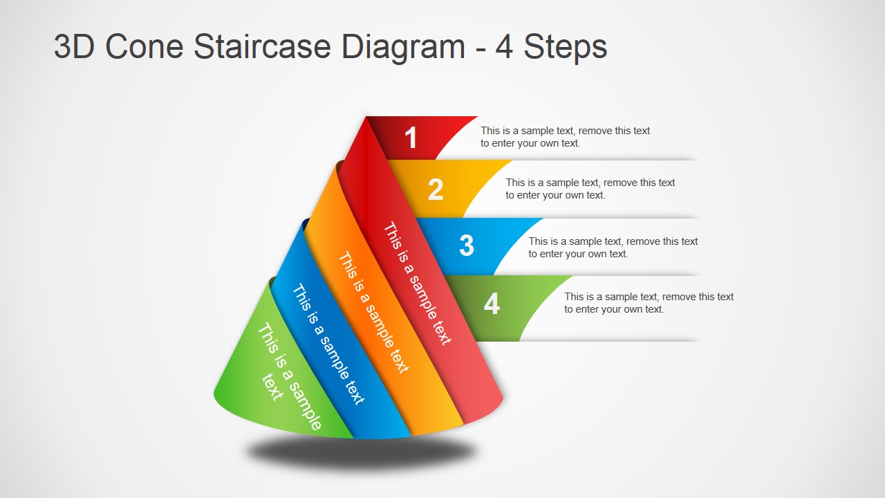 3D Cone Staircase Diagram for PowerPoint - SlideModel