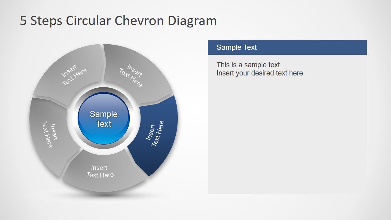 5 Steps Circular Chevron PowerPoint Diagram - SlideModel