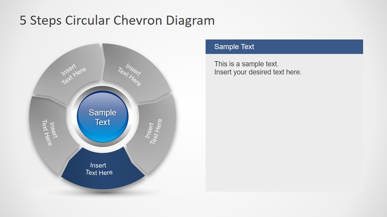 5 Steps Circular Chevron PowerPoint Diagram - SlideModel