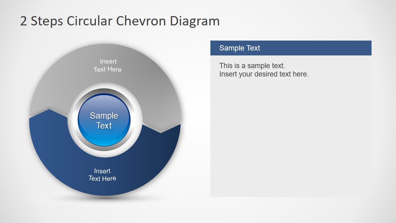 2 Steps Circular Chevron PowerPoint Diagram Template