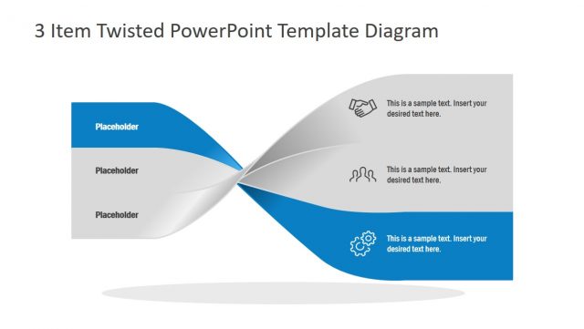 Twisted Template of 3 Item PPT - SlideModel