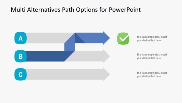 Three Level Multi Alternative Paths Template - SlideModel