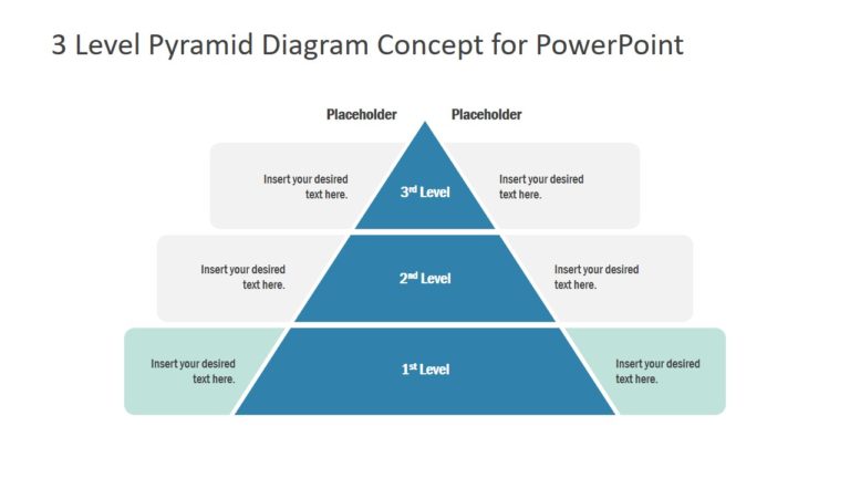 PowerPoint Diagram of 3 Level Pyramid - SlideModel