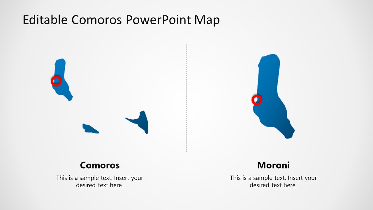 Editable Comoros PowerPoint Map - SlideModel