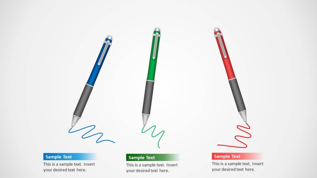 Color Pen PowerPoint Template - SlideModel