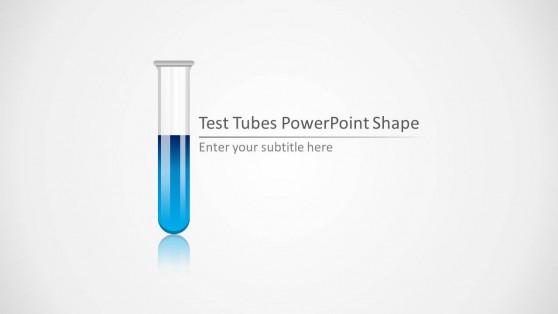 Blue Test Tube PowerPoint Template - SlideModel