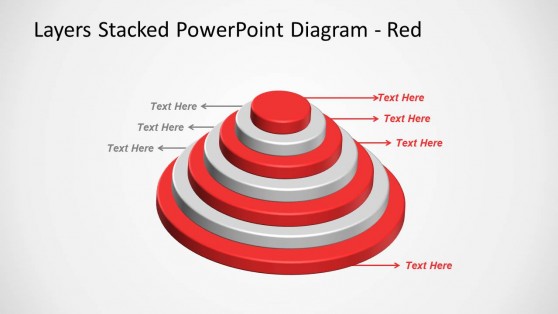Red Layered Stacked Diagram for PowerPoint Multi-Level - SlideModel