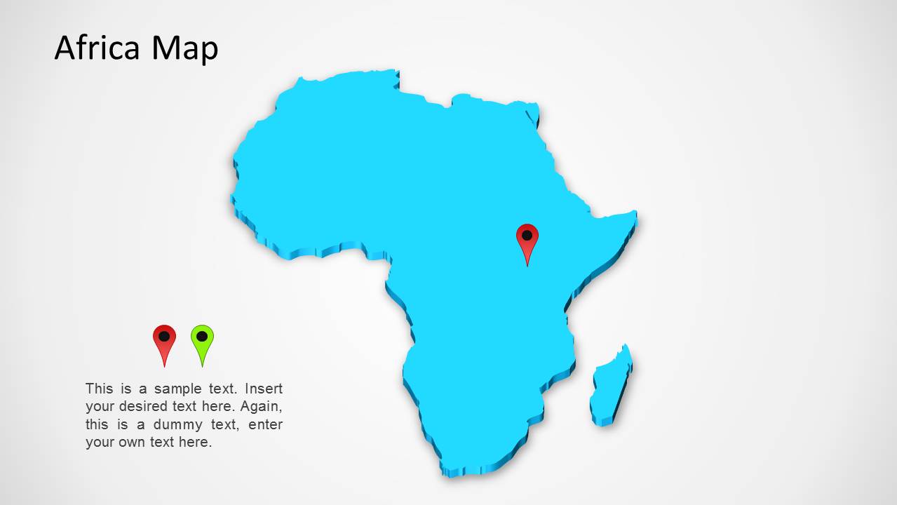 Editable Africa Map Template for PowerPoint & Presentation Slides