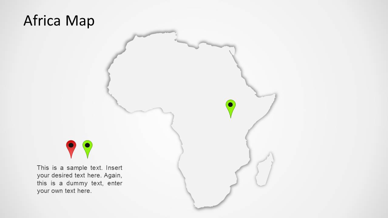 Editable Africa Map Template for PowerPoint & Presentation Slides