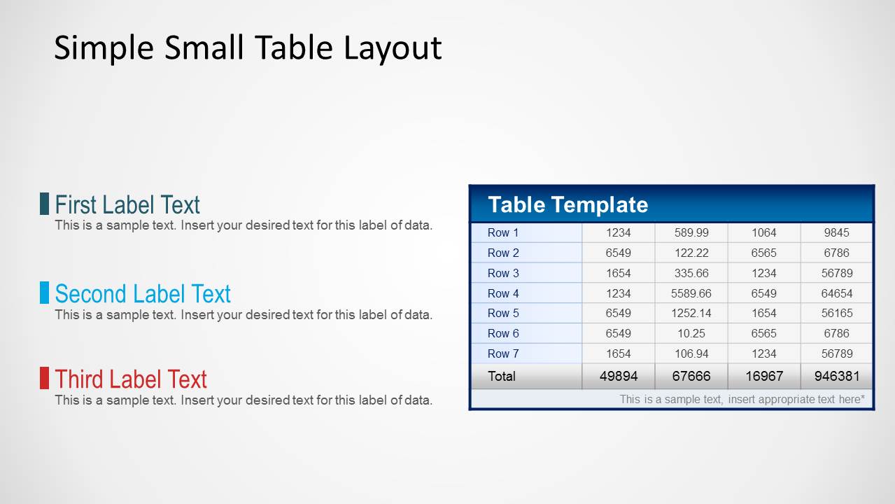 Table Template for PowerPoint - SlideModel