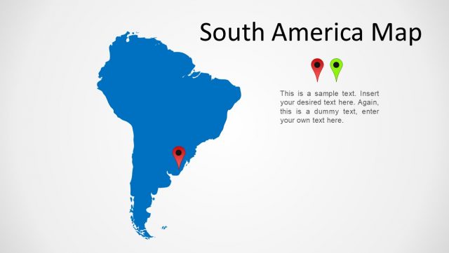 Outline South America PowerPoint Map - SlideModel
