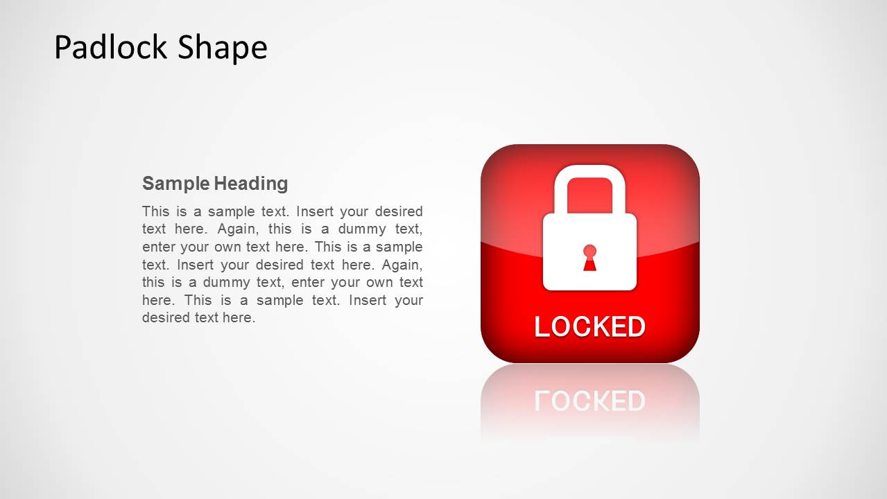 Security Padlock Shape for PowerPoint - SlideModel