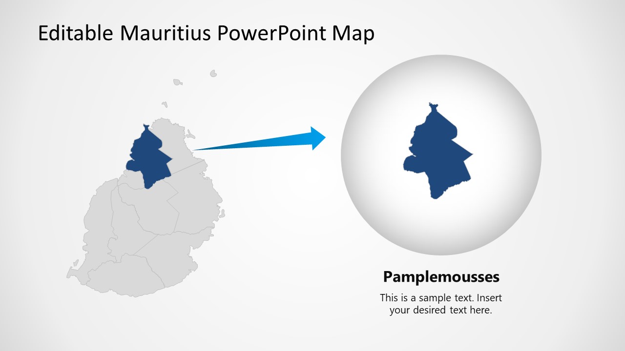 Editable Mauritius PowerPoint Map - SlideModel