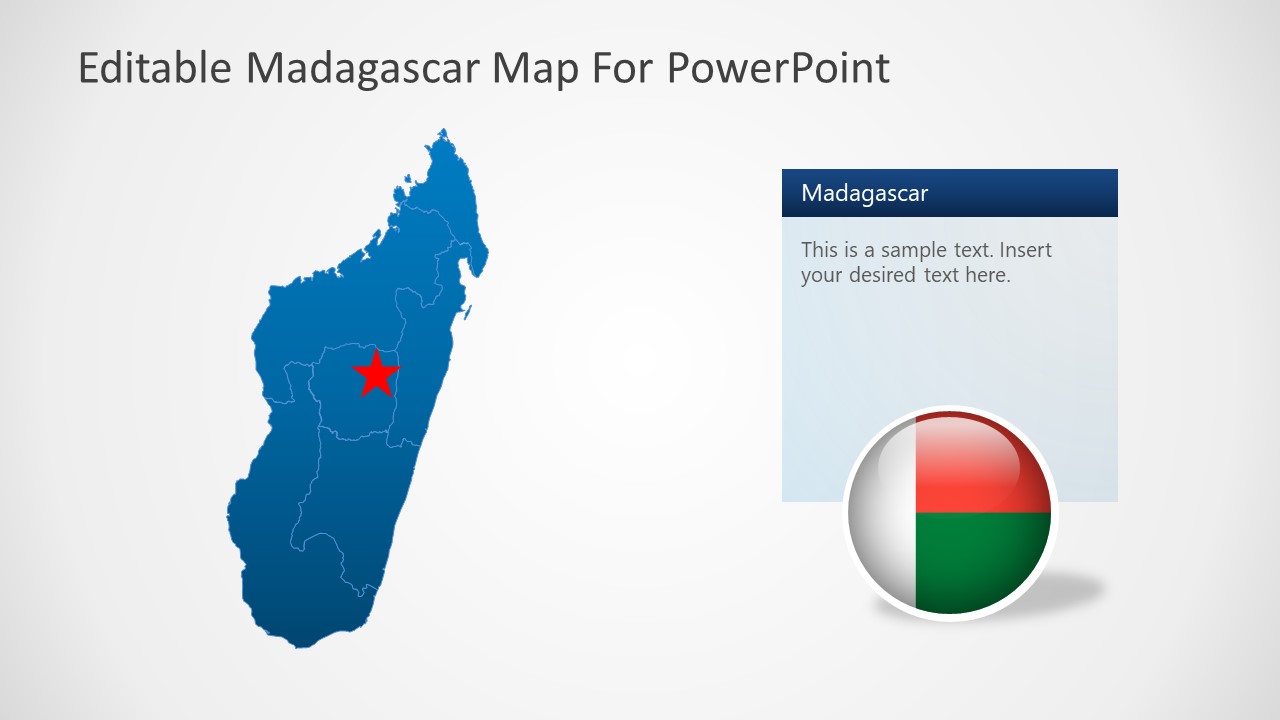 Editable Madagascar PowerPoint Map - SlideModel