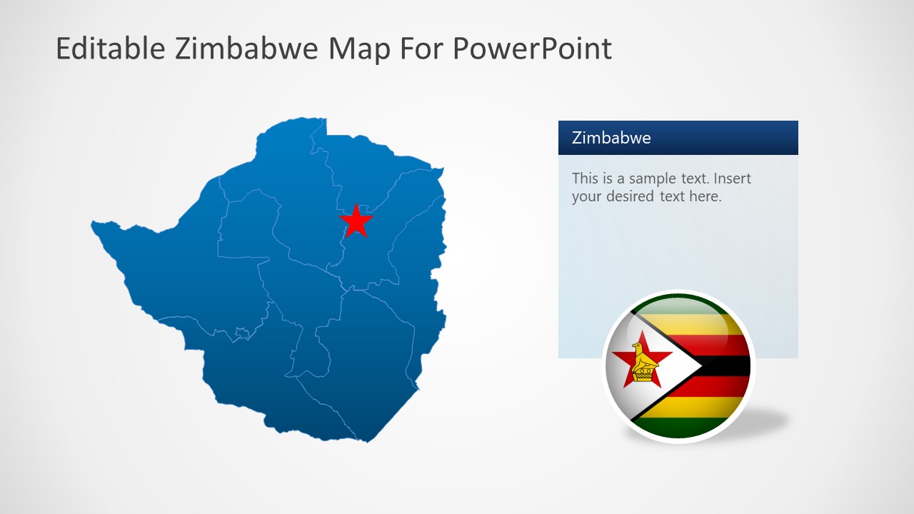 Editable Zimbabwe PowerPoint Map - SlideModel