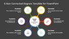 Connected Diagram of 6 Items PPT - SlideModel