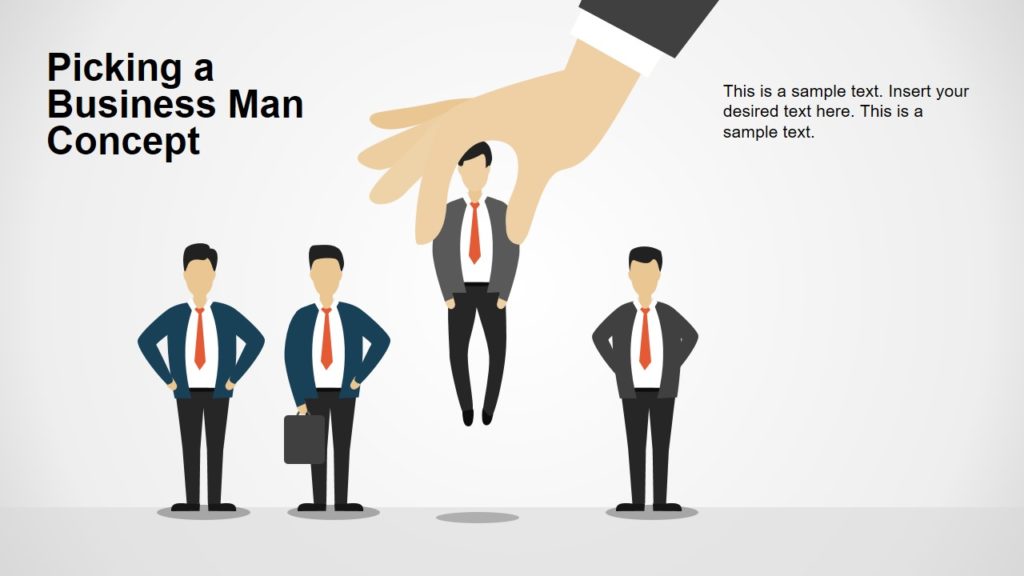 PowerPoint Business Man Picking Concept - SlideModel