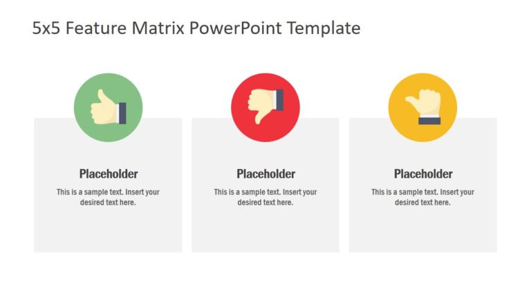 5 Steps Feature Matrix PowerPoint - SlideModel