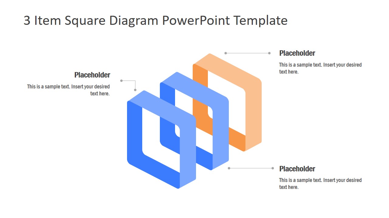 3 Item Square Diagram PowerPoint Template - SlideModel