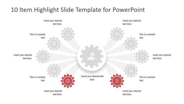 10 Items Highlight Template PPT - SlideModel