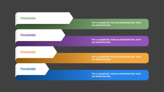 Strategic PowerPoint 4 Item Arrow - SlideModel
