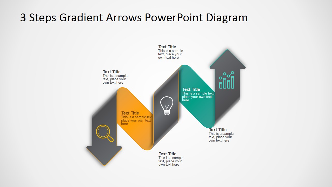 3 Steps Gradient Arrows PowerPoint Diagram - SlideModel