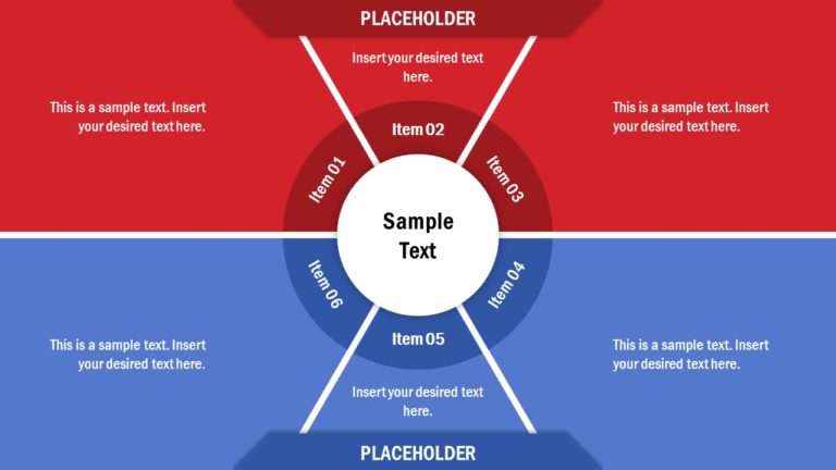 6 Item Circular Core PowerPoint - SlideModel