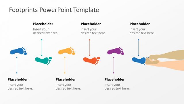Multi-Color Footprint Scenes PowerPoint Shapes - SlideModel