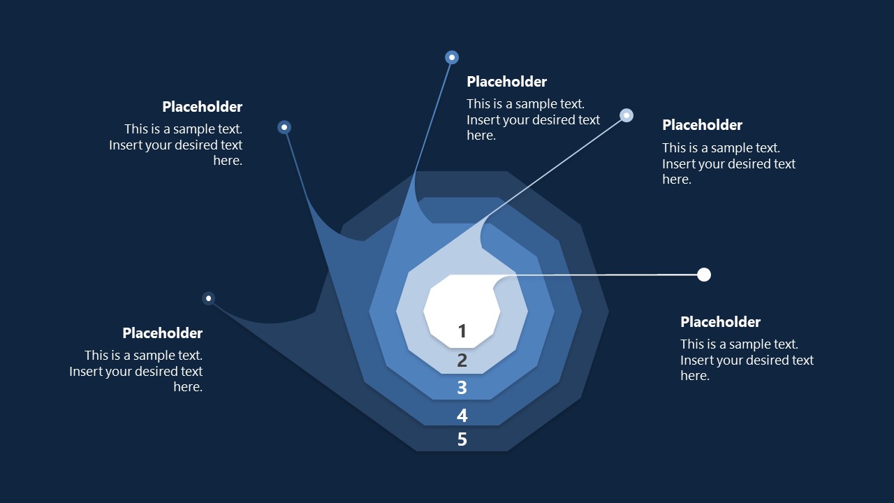 5 Step Concentric Polygons Diagram for PowerPoint - SlideModel 5 Step Concentric Polygons Diagram for PowerPoint - SlideModel